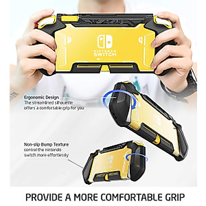 Mumba Grip Case for Nintendo Switch Lite, [Blade Series] TPU Protective Portable Cover Accessories Compatible with Switch Lite Console 2019 Release (Black)