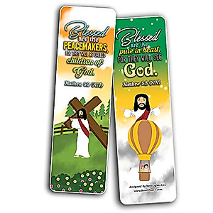 God's Blessing Christian Living Bookmarks (60-Pack) - Church Memory Verse Sunday School Rewards - Christian Stocking Stuffers Birthday Party Favors Assorted Bulk Pack