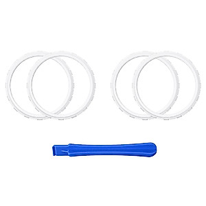 eXtremeRate White Replacement Accessories for PS5 Controller, Custom Accent Rings for PS5 Controller - Controller NOT Included