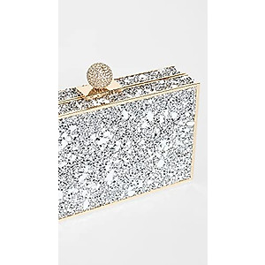 Sophia Webster Women's Clara Crystal Minaudiere, White/Gold, One Size