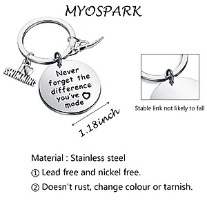 MYOSPARK Swimmer Gift Swim Keychain Swimming Lover Gift Swimming Inspirational Gift Swimming Jewelry for Swimming Coach (Swimmer KC)