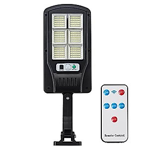 AKSPET Lights 1pack LED COB Solar Light IP65 Waterproof PIR Motion Sensor Remote Control Garden Outdoor Lighting Solar Street Lamp with Lamp Pole Household Bulbs (Color : Style 2)