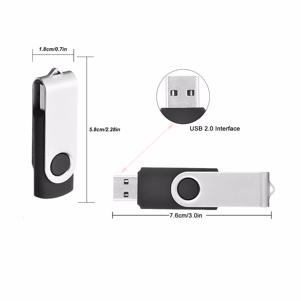 10 Pack , (64GB-8MB) USB Stick Flash Drive USB Thumb Drive Jump U Disk Pen Drive USB Memory Stick LOT (10PCS - 256MB)