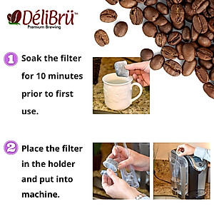 Keurig Filter Replacement, 6Pack KEURIG Compatible Water Filter Cartridges by Delibru for Keurig 2.0 and 1.0 Coffee Makers