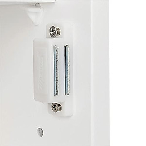 Single Door Bathroom Cabinet - Wall Mounted Medicine Storage Vanity Mirror Organizer with Shelf, Rust-Free White Cabinet for Space-Saving