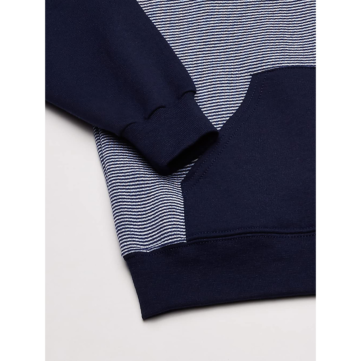 Fruit of the Loom boys Fleece Sweatshirts, Hoodies, Sweatpants & Joggers Shirt, Full Zip - Navy Stripe, Medium US