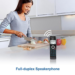 AT&T GL2101-2 DECT 6.0 2-Handset Cordless Home Phone with Call Block, Caller ID, Full-Duplex Handset Speakerphone, 2" White Backlit Display, Lighted Keypad (Graphite & Black)