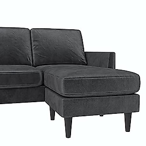 Mr. Kate Winston Reversible Sofa Sectional, Dark Gray Velvet