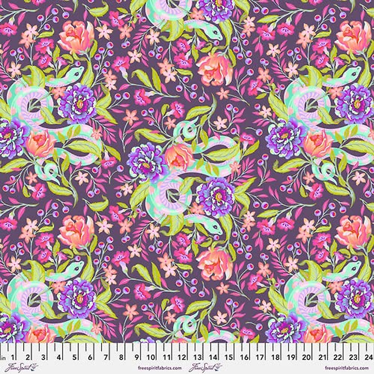 Moon Garden Fat Eighth Bundle (17 Pieces) by Tula Pink for Free Spirit 9 x 21 inches (22.86 cm x 53.34 cm) Fabric cuts DIY Quilt Fabric