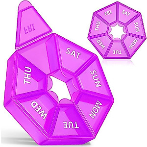 Nature Made Super C with (Vitamin D3 and Zinc), 200 Tablets, One per Day Tablet Bundle with Travel Weekly Pill Organizer (Assorted Color)