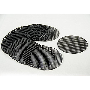 18 Pcs Round Black Plastic Drainage Mesh/Screen/Net for Potted Plants & Bonsai Pots - 4"x 4"