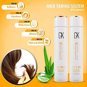 GK HAIR Global Keratin Balancing Shampoo and Conditioner Sets (10.1 Fl Oz/300ml) For Oily & Color Treated Hair Deep Cleansing Ideal for Over-Processed and Environmentally Stressed Hair