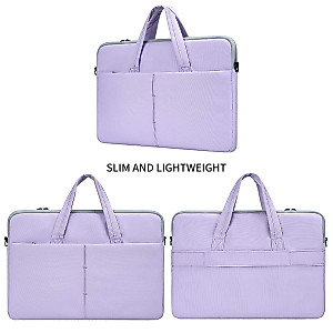 17 17.3 Inch Laptop Bag Women for Dell Inspiron/HP Envy/LG Gram 17"/ ASUS ROG Strix/Razer Blade Pro 17/Lenovo Acer, Laptop Sleeve Case with Shoulder Straps Carrying Handbag, Purple