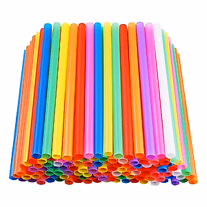 200 PCS Jumbo Smoothie Straws, Colorful Disposable Plastic Large Wide-mouthed Milkshake Straw (0.43" Diameter and 8.2" long)