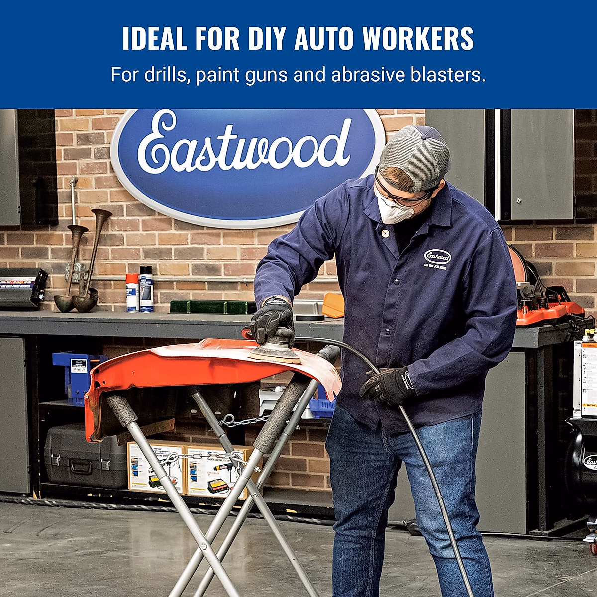 Eastwood Elite QST 30/60 Scroll Air Compressor | Quiet Powerful Portable Shop Air Compressor Technology | High Performance Air Pump 12.7 cfm @ 90 psi | 4 HP 100% duty cycle | Automatic Moisture Drain