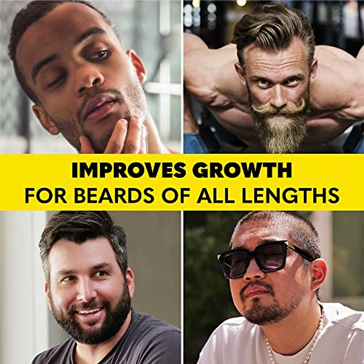Beard Club - Beard Growth Oil - Grow A Thicker Fuller Beard, Fill in Patches - Healthy Natural Castor, Coconut and Avocado Beard Growth Serum to Stimulate Thicker, Fuller, Healthier Facial Hair Growth