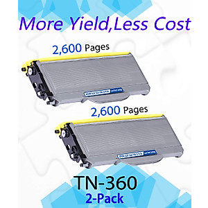 EASYPRINT (2-Pack) Compatible TN-360 Toner Cartridge Replacement for TN360 Used for MFC-7440N 7840W HL-2140 HL-2150N HL-2170W Printer