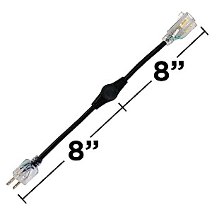 ThermaCord 120v Heat Cable Controller, Weatherproof Outdoor Thermostat, Energy-Saving, Turns Heat Cable On and Off Automatically, UL-Certified, Industrial Grade, Fits Outdoor Outlets, 16” Long