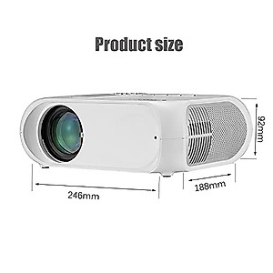 6500 lumens Mini Projector, LED Portable Projector, Video Projector with 1080P Full HD Portable Home Theater Projector, Compatible with iOS / Android, PS4, Xbox, PC, TV (White)
