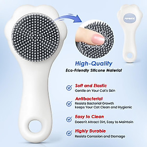 Waterless Cat Shampoo with Cat Brush - No Rinse Foam Dry Shampoo | Deep Cleansing Relieves Itchy Skin & Shedding | Gentle, pH-Balanced for Kittens Sensitive Skin | Specifically for Cat Bath | 7 oz