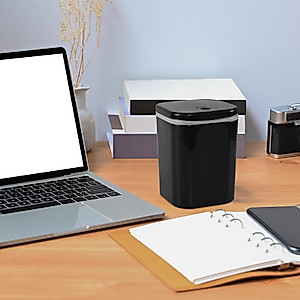 Yesdate Mini Trash Can, Small Trash Can, 0.5 Gallon Mini Wastebasket Container Bin for Desk, Countertop- Black