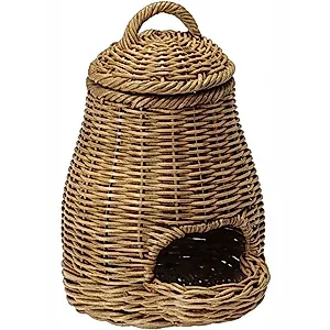 KOUBOO 1020027 Wicker Garlic Fruit and Vegetable Storage Basket, Small, 7.5" x 7.5" x 10.5" , brown
