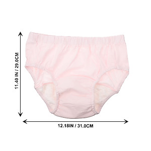 Healifty Adult Diapers Cotton Underwear Leak Diapers Adult Cloth Diaper Cover Active Waterproof Leakproof Pants for Adults Elderly Pink L