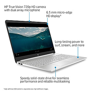 2022 Newest HP 15.6" HD Laptop Computer, 11th Gen Intel Quad-Core i3-1125G4(Up to 3.7GHz, Beat i5-10210U), 12GB RAM, 256GB PCIe SSD, Webcam, Bluetooth, Wi-Fi, HDMI, USB-C, Windows 11 S, Silver+JVQ MP