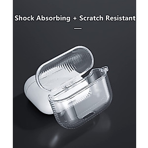 Clear Case for AirPods 3, 2021 Transparent TPU Non-Yellowing Cover with Keychain Conjoined Design Shockproof Rugged Skin Accessories for Airpod 3 Charging Case (Crystal Clear-1)