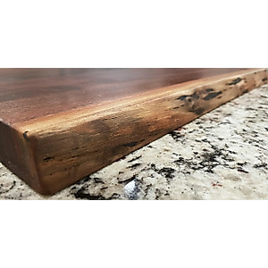 Black Walnut Ultra Large Gorgeous, Forest-to-Table Solid Double Live Edge Wood Charcuterie/Appetizer/Sushi/Dessert/Grazing Board/Serving Platter 100% USA Handcrafted. About 21 x 22 x 1.25