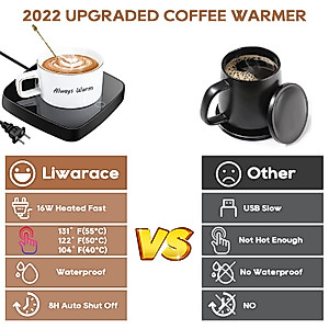 Coffee Mug Cup Warmer for Desk Auto Shut Off Use, Cup Warmer for Coffee Tea Milk Drink, Mug Warmer for Desk Office Home, Birthday from Daughter Son Wife