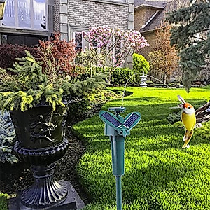 Caneem Solar Hummingbird, Solar Powered Flying Hummingbird, Solar or Battery Powered Realistic Birds Garden Decor for Outdoor, Yard