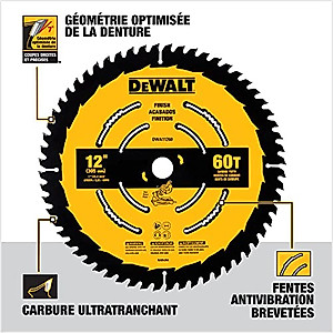 DEWALT 12 in. 60T Finish Saw Blade (DWA11260)