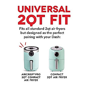 Dash 6-Piece Air Fryer Accessory Kit, 2 Quart, Compact