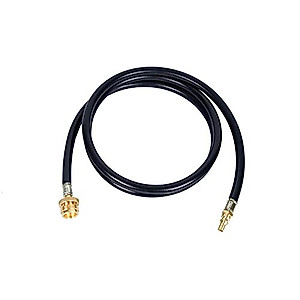 GasSaf 6FT Quick Connect Propane Hose for RV to Grill, 1/4" Quick Disconnect Lp Gas Line Connects 1 lb Portable Appliance to RV
