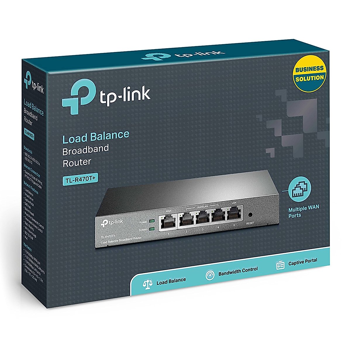 TP-Link Safestream Multi WAN Router | 4 10/100M WAN Ports w/ Load Balance Function | Portal Authencation Access Management | Abundant Security Features | Lightning Protection(TL-R470T+)