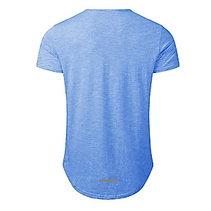 LETAOTAO Mens Tall Shirts Hipster Fashion Gym Muscle Tshirts Scallop Longline Extra Long Tee for Men