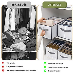 Hayousui PP Wardrobe Clothes Organizer and Storage: Drawer Closet Organizers for Folded Clothing Large Compartment Storage Box Clothe Shelf for Jeans T-shirts Underwear Pants Thick Sweat (9 Grids)