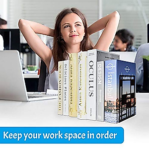 Bookends,Book Ends for Shelves,Bookends for Heavy Books, Book Holder,Metal BookEnd Supports 1pair