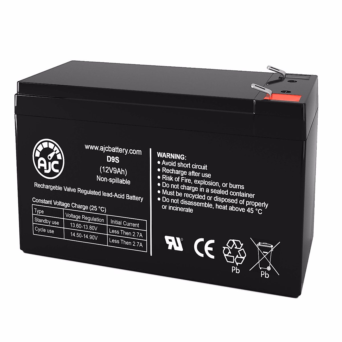 AJC Battery Compatible with APC RBC110 12V 9Ah RBC Battery