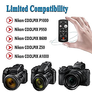 AODELAN for Nikon P1000 Z50 Camera Remote Control P950 B600 A1000 Z30 Z6 II Z7 II Zfc Z fc Shutter Release (Replace Nikon ML-L7)