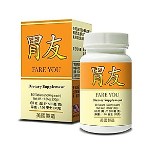 Lao Wei Healthy Digest Combo - Fare You Herbal Supplement Helps Healthy Digestive System 500mg 60 Tablets Made in USA
