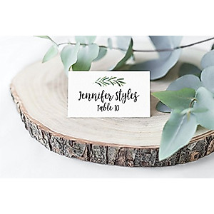Printed Party Table Place Cards for All Occasions and Events, Set of 25 (Elegant Branch)