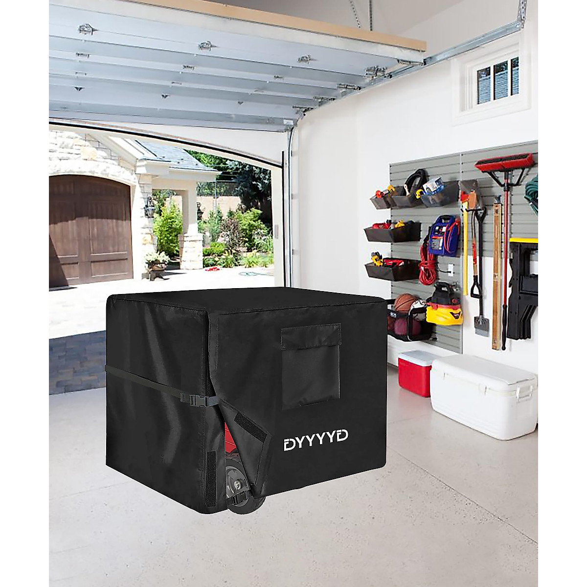 DYYYYD Generator Cover, Outdoor Heavy Duty Generator Covers Waterproof 32 Inch - 600D ,Cover Fit for DuroMax, Westinghouse, Champion, Predator, Honda Portable Generators of 5000-10000W