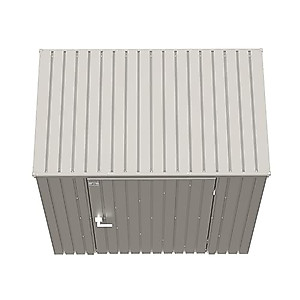 Arrow Shed Elite 6' x 4' Outdoor Lockable Steel Storage Shed Building with Pent Roof, Cool Grey