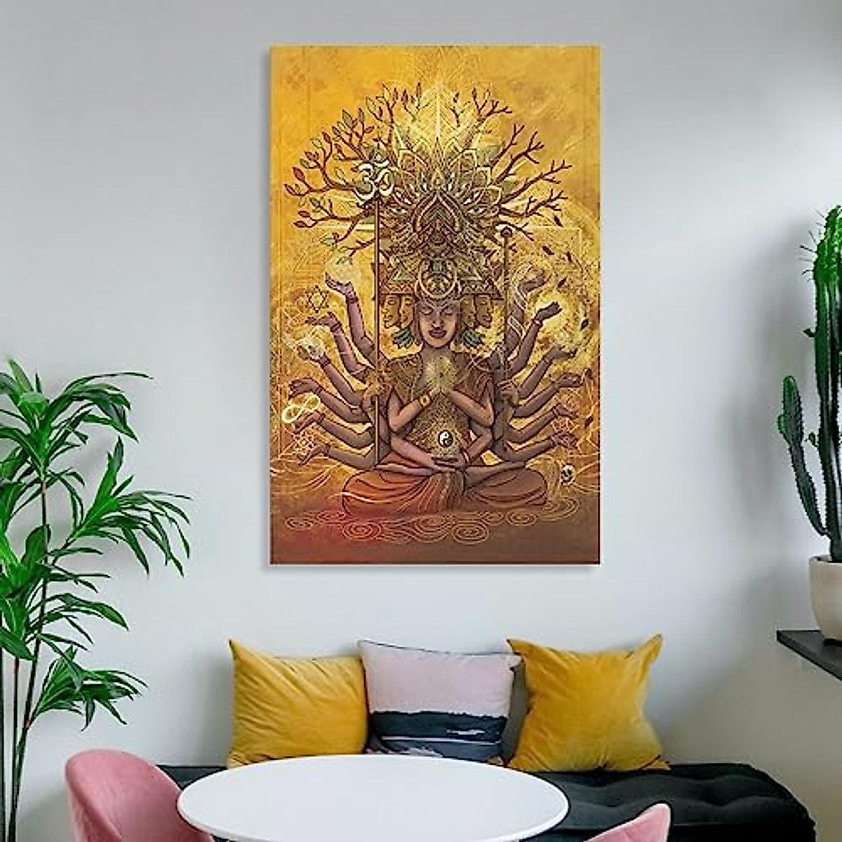 from Reincarnation to Nirvana Religious Art Poster Wall Art Paintings Canvas Wall Decor Home Decor Living Room Decor Aesthetic 16x24inch(40x60cm) Unframe-Style