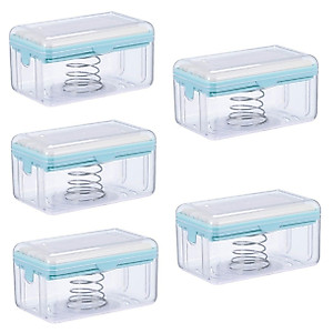 Cabilock 5pcs Soap Box Kitchen Sink Accessories Kitchen Sink Accesories Soap Lather Box Soap Foam Maker Soap Holder Travel Soap Case Plastic Containers Strip Holder Bar Soap Container Pp