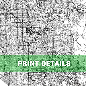 Dear Mapper Santa Ana United States View Abstract Road Modern Map Art Minimalist Painting Black and White Canvas Line Art Print Poster Art Line Paintings Home Decor (Set of 3 Unframed) (12x16inch)