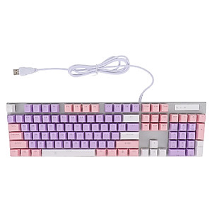 Gaming Keyboard, 104 Keys Ergonomic RGB Backlit Keyboard,Wired Keyboard with Wide Compatibility,Durable and Potable Mechanical Keyboard, Gaming PC Keyboard for Windows for OS (