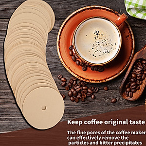 200Pcs Unbleached Percolator Coffee Filters, 3.75In Disposable Coffee Paper Filter, Disc Coffee Filters for Bozeman Percolator (Brown)